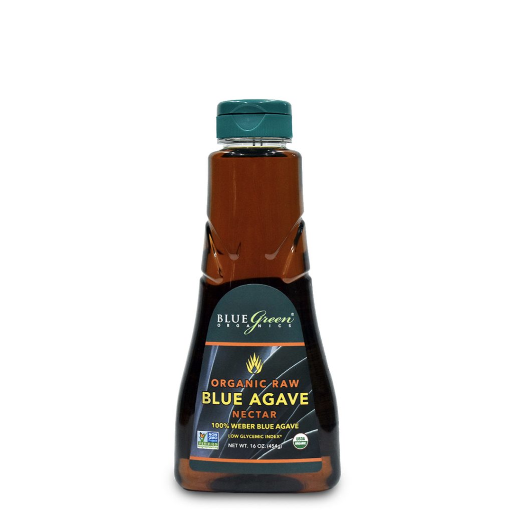 Organic Raw Blue Agave Nectar 6-Pack (16 oz each bottle) – Blue Green