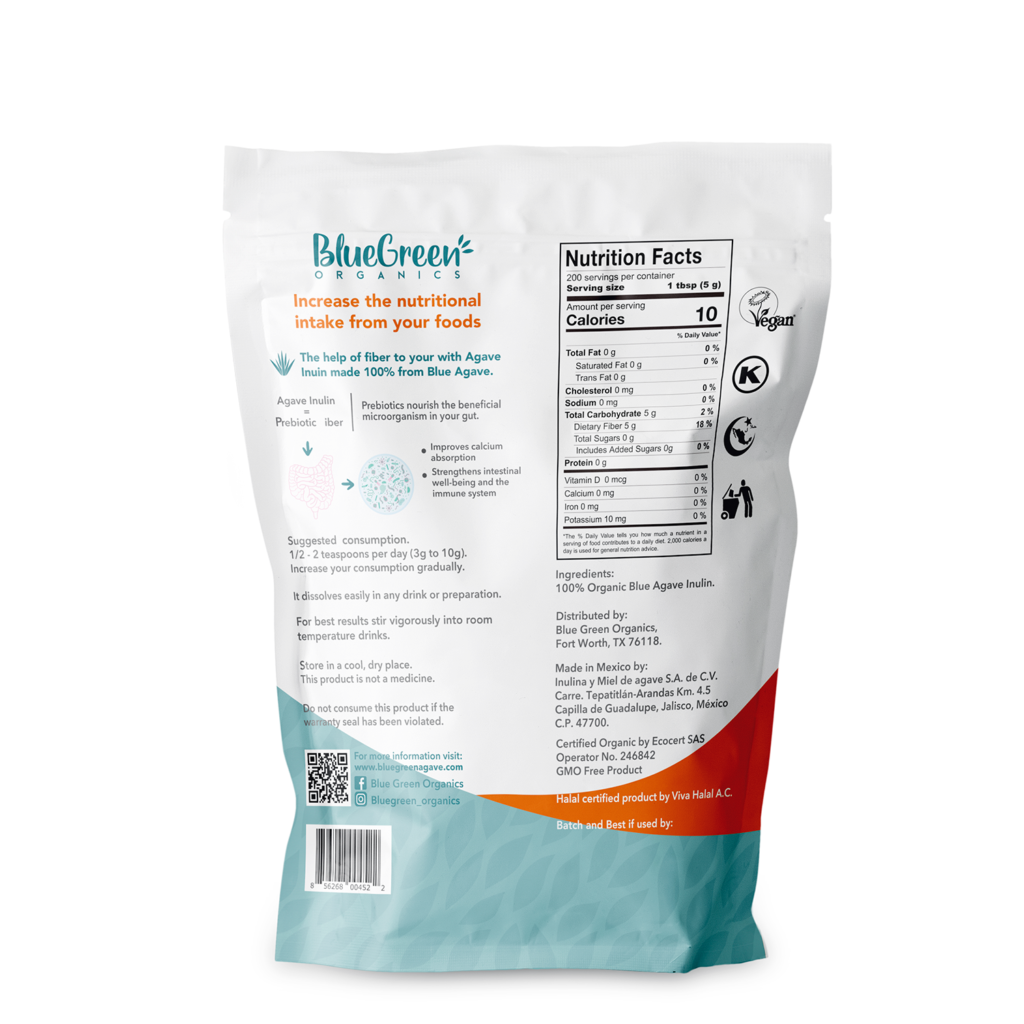 Agave Inulin 350 g (8-pack) | Prebiotic Fiber | Gut Health | Immune ...